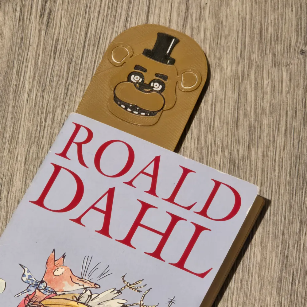 Bookmark Freddy Fazbear - five nights at freddys - Free 3D Print Model ...