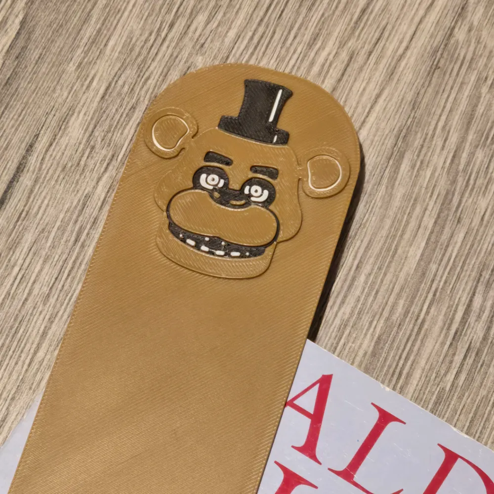 Bookmark Freddy Fazbear - five nights at freddys - Free 3D Print Model ...