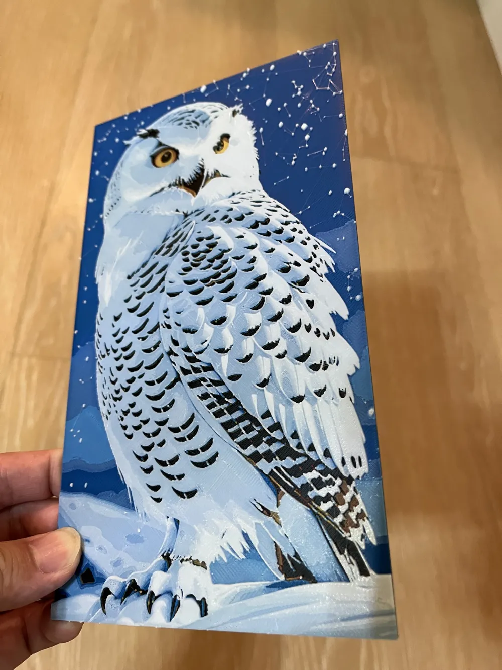 Animal Snowy Owl Hueforge by FantasyZ MakerWorld: Download Free 3D Models