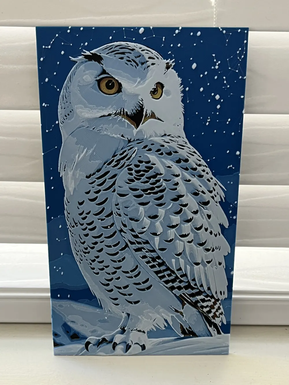 Animal Snowy Owl Hueforge by FantasyZ MakerWorld: Download Free 3D Models