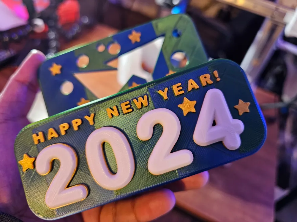 New Year 2024 Party Napkin Holder by cyberjo50 - MakerWorld