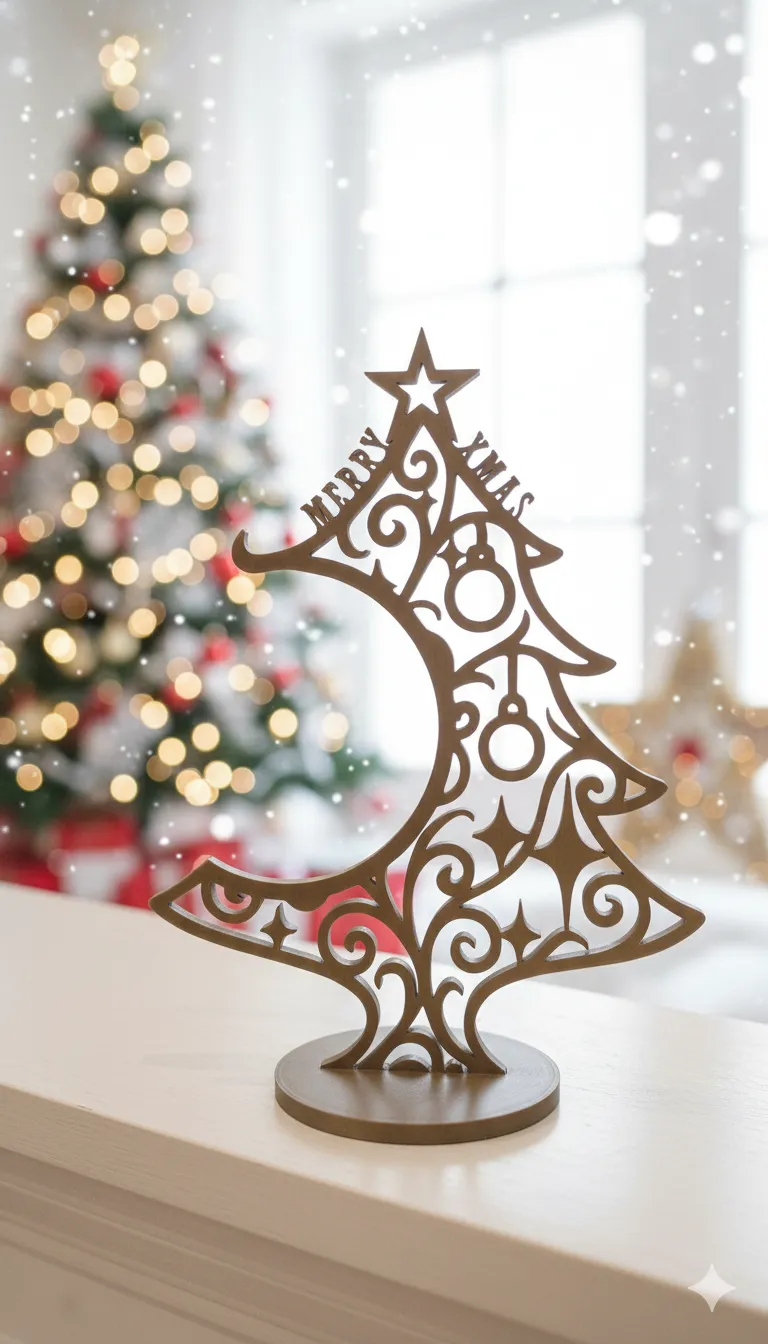 Elegant Christmas Tree Ornament Bauble Display - Free 3D Print Model ...