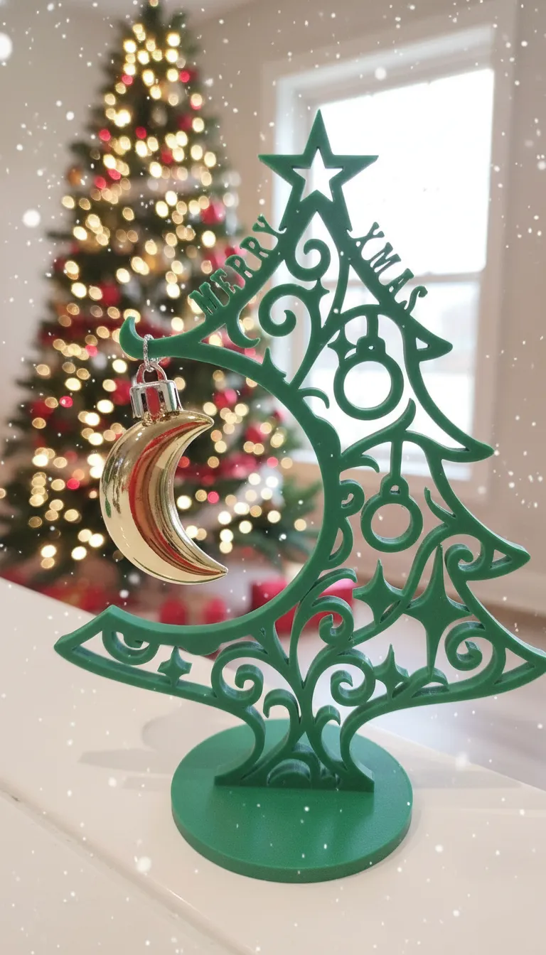 Elegant Christmas Tree Ornament Bauble Display - Free 3D Print Model ...
