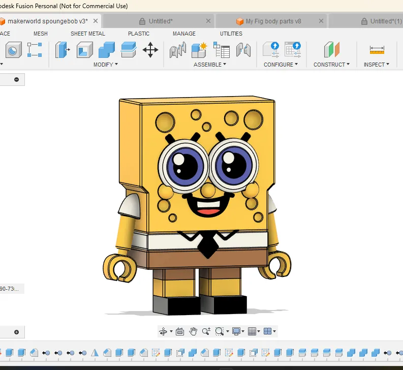 Block Buddy SpongeBob - Free 3D Print Model - MakerWorld