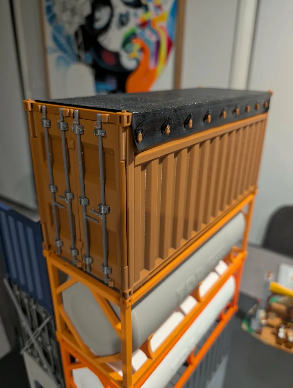 stackable open top high cube with tpu cover - Free 3D Print Model ...