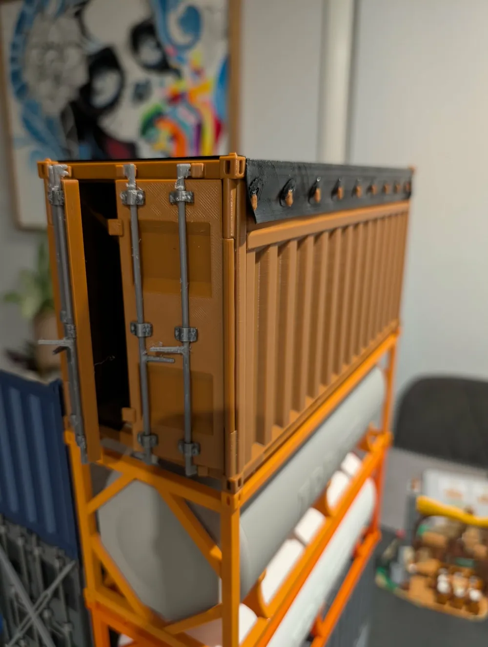 stackable open top high cube with tpu cover - Free 3D Print Model ...