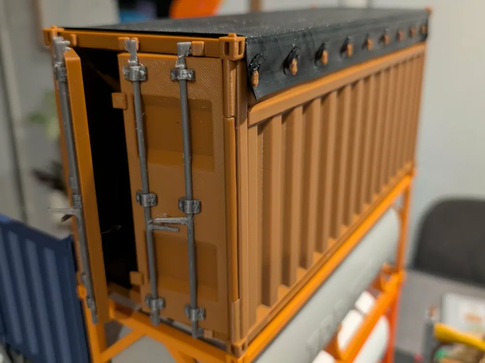 stackable open top high cube with tpu cover - Free 3D Print Model ...