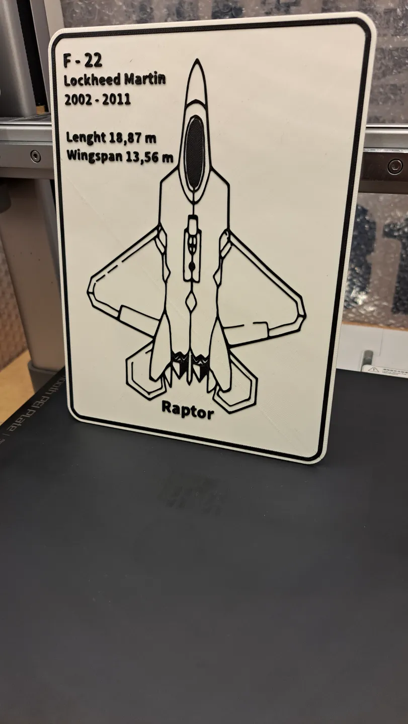 F-22 Raptor Blueprint - No AMS by Paul Artreides MakerWorld: Download ...