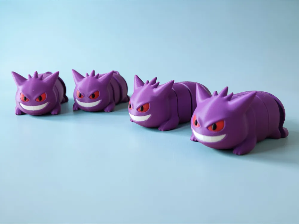 Flexi Gengar & Keychain - Free 3D Print Model - MakerWorld