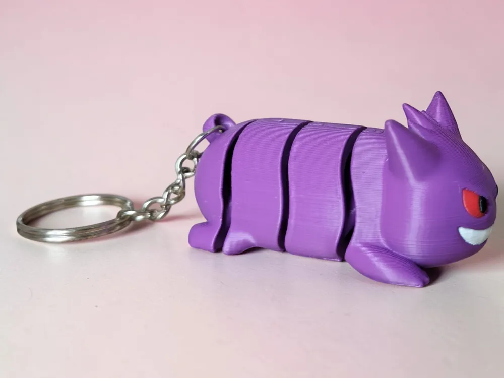 Flexi Gengar & Keychain - Free 3D Print Model - MakerWorld