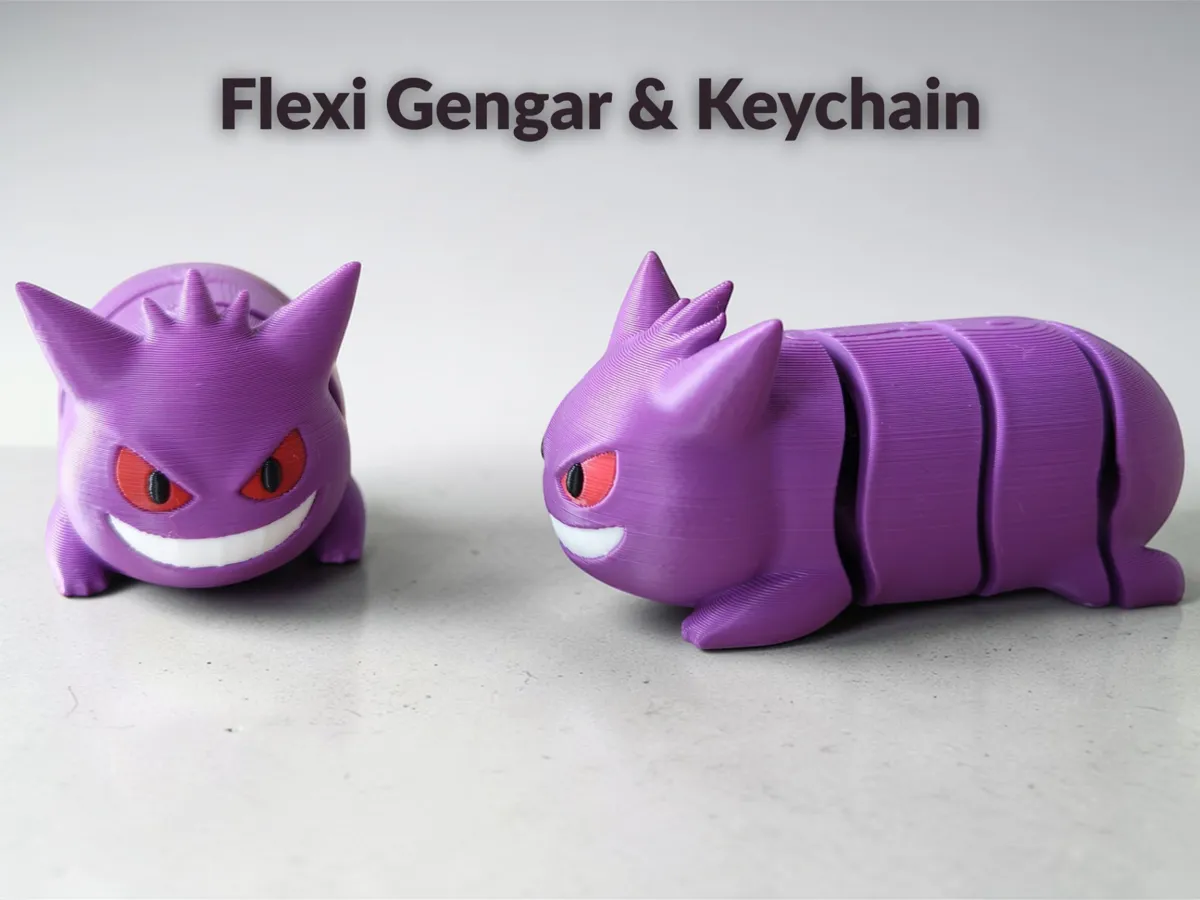 Flexi Gengar und Schlüsselanhänger – Kostenloses 3D-Druckmodell ...