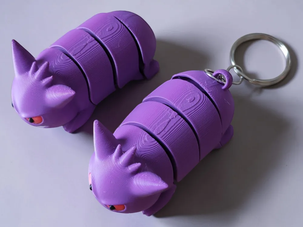 Flexi Gengar & Keychain - Free 3D Print Model - MakerWorld