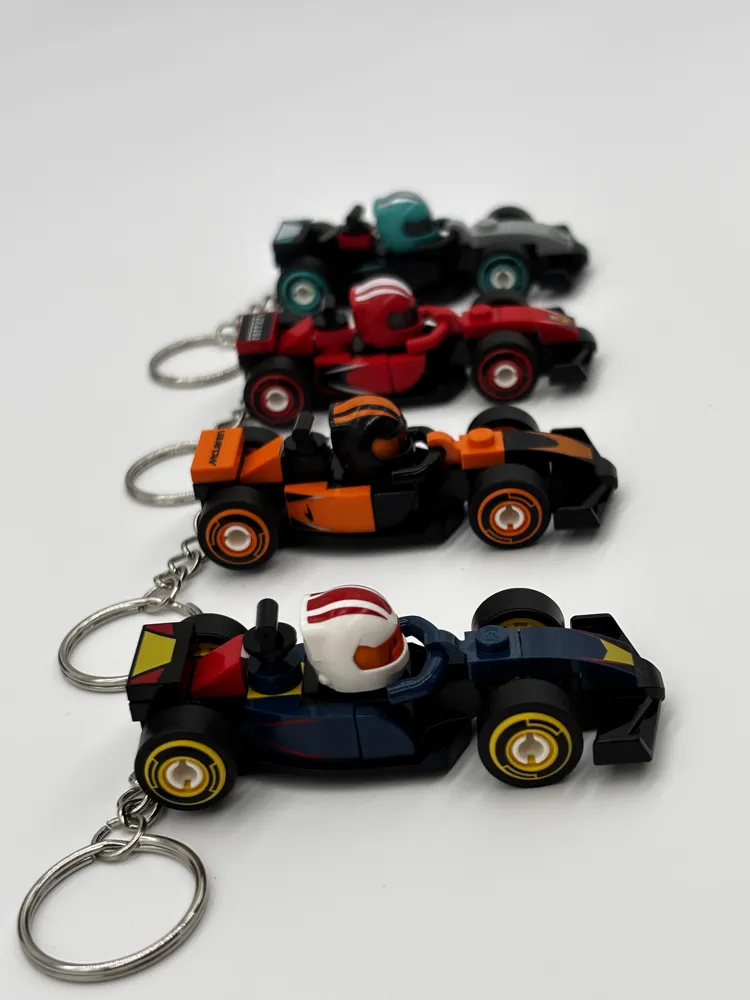 Mini F1 Brick Racer Keychain Mount - Free 3D Print Model - MakerWorld