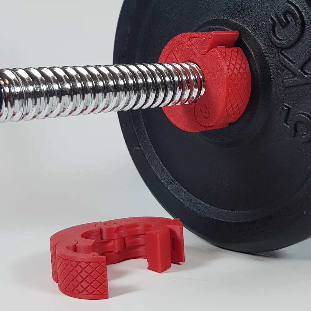 Quick-Lock Threaded Dumbbell Collars, 4 sizes - Free 3D Print Model ...