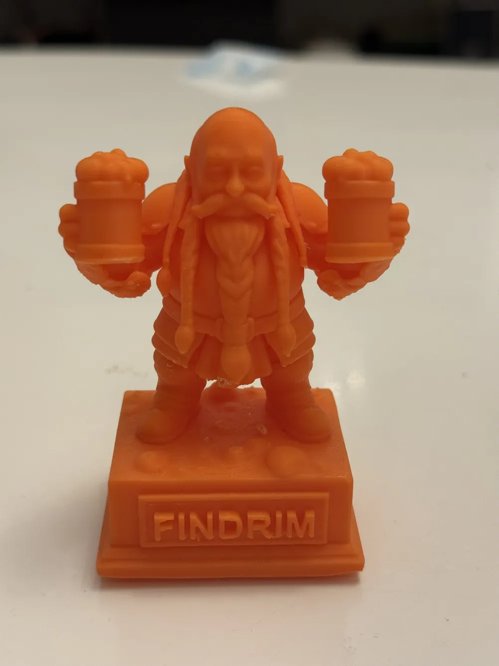 Friendly Dwarf with Beer Mugs (Miniature Figure) - Free 3D Print Model ...
