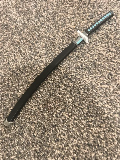 mini katana (demon slayer muichiro's katana) by 3D Print Dood ...