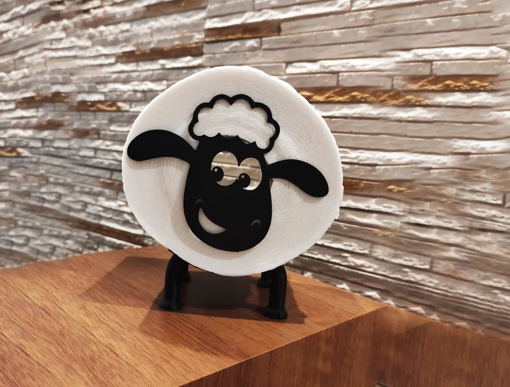 Shaun the Sheep Toilet Paper Roll Holder v6 - Free 3D Print Model ...