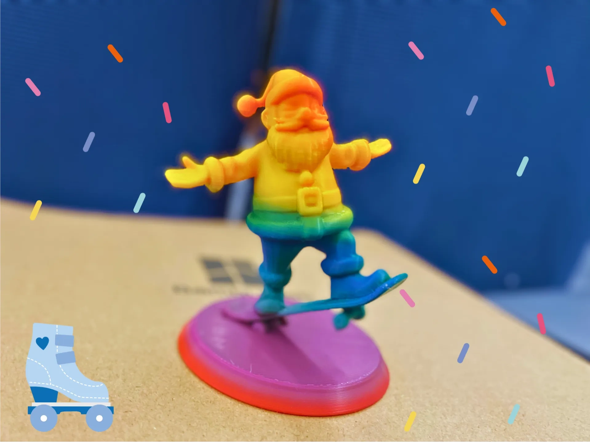 Santa Claus Ice Skating Series - Enjoy the Good Life by KathyLi ...