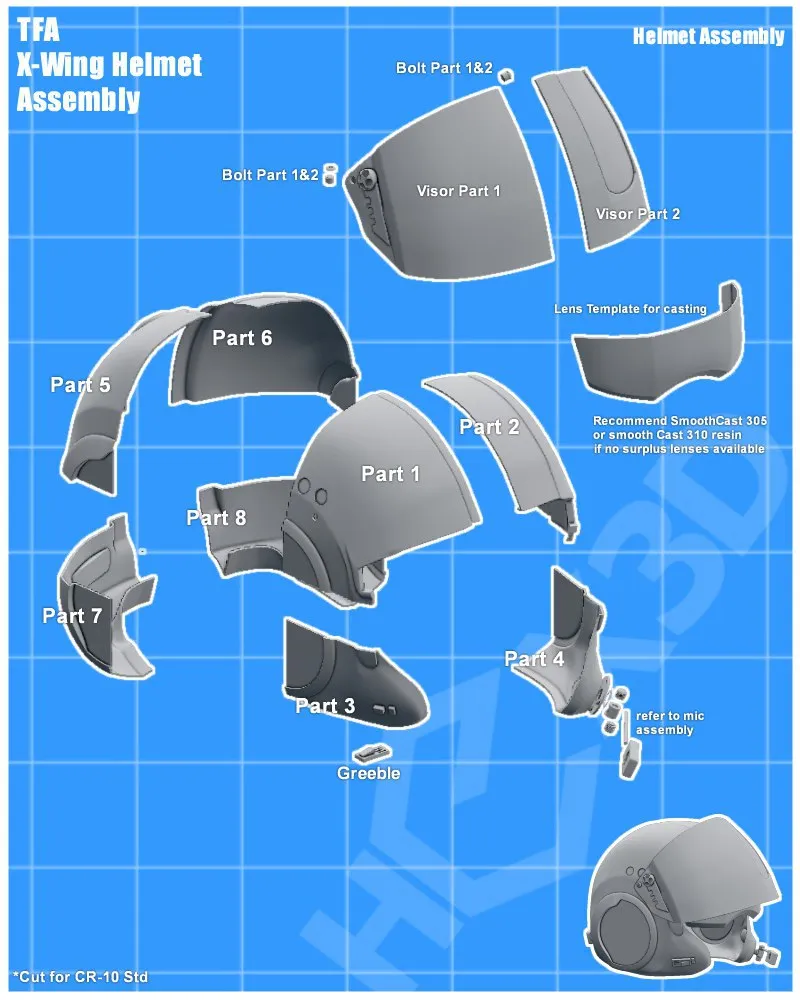 x wing helmet - Free 3D Print Model - MakerWorld