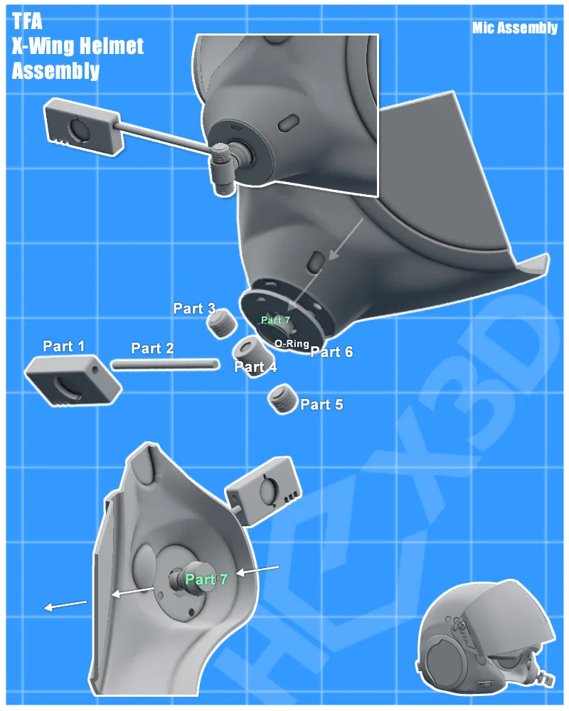 x wing helmet - Free 3D Print Model - MakerWorld