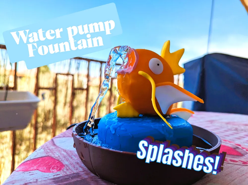 Magikarp water fountain by avaloonunder MakerWorld: Download Free 3D Models