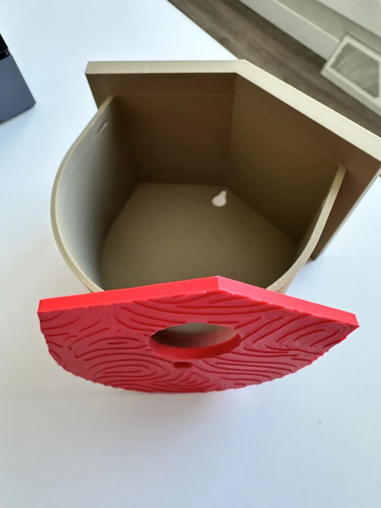 Round Modern Birdhouse w/ Roof & Abstract Design by IamV0ld3m0rt ...