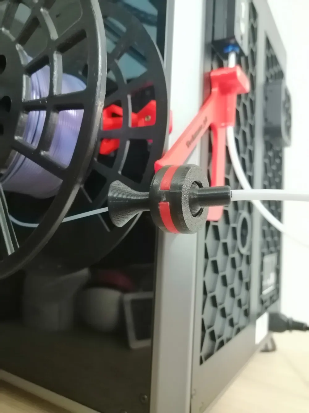 Creality K1C filament spool side support lane V2 Remixed by Gabriele ...