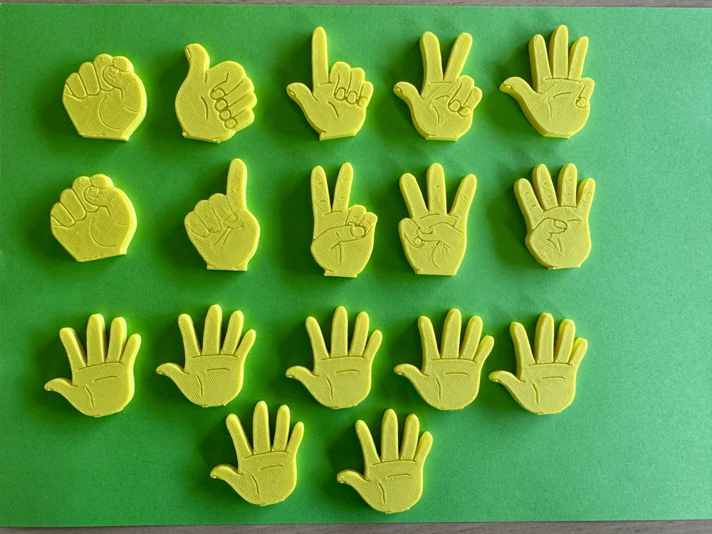 3D Educational Hands – Numbers 0 to 5 by clemG - Impression 3D perso ...