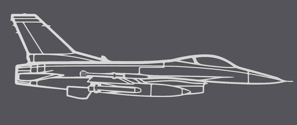 General Dynamics F-16 Fighting Falcon Wall Art Silhouette - Print by ...