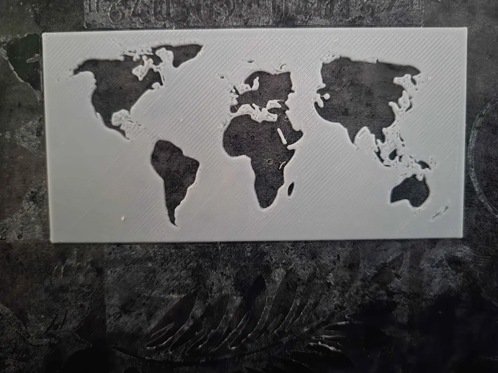 World Map Stencil by Stencil MakerWorld: Download Free 3D Models