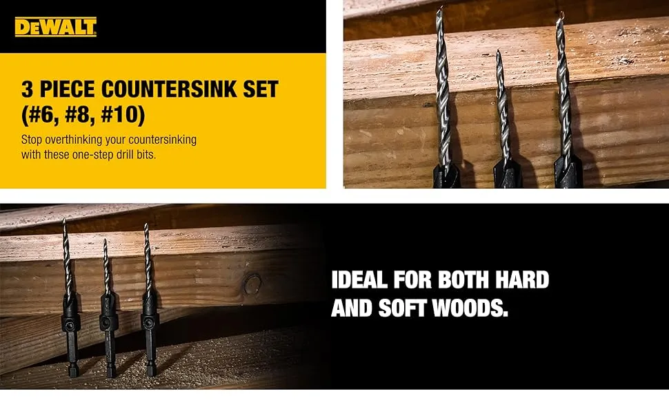 Gridfinity 3-Piece Countersink Drill Bit Holder for Dewalt DW2535 by ...