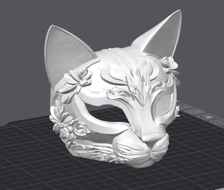 Cat mask flowers by AcaSnakeMakerWorld: Download Free 3D Models