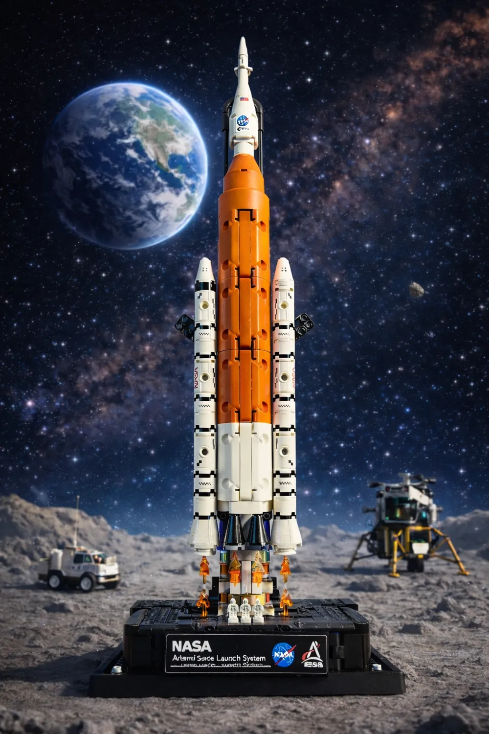 Wall mount SLS Artemis L_EGO Set 42221 Brick - Free 3D Print Model ...