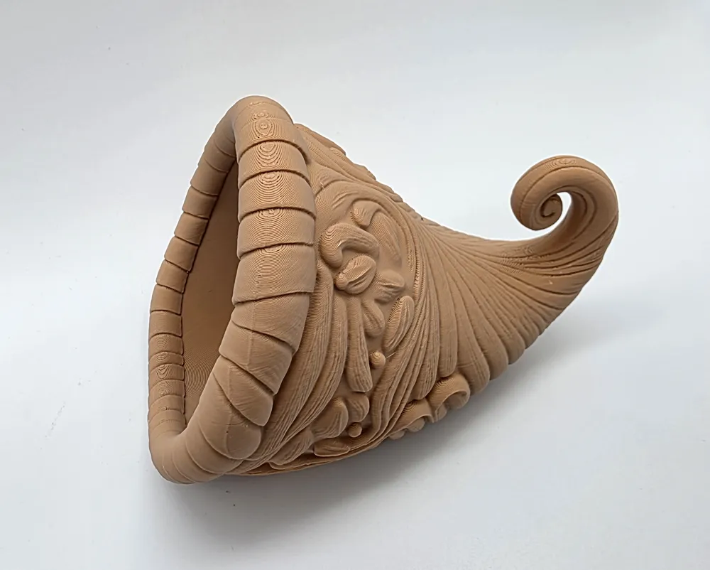 Carved Wooden Cornucopia - Free 3D Print Model - MakerWorld