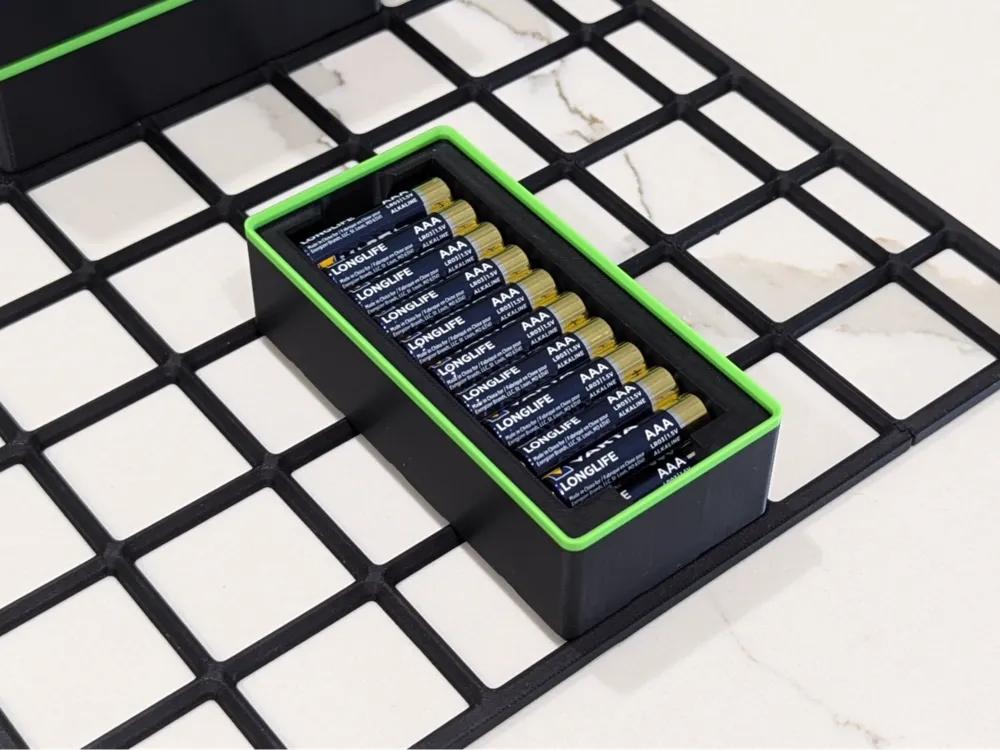 3x1.5x5 Stackable Gridfinity Bin for AAA Batteries by TooManyThings - MakerWorld