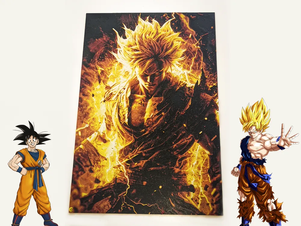 Son Goku SSJ HueForge by besnia_darvar - MakerWorld