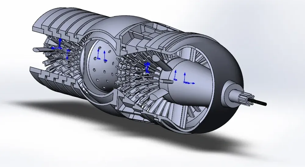 TV3-117 Series Turboshaft Engine Model for 3D Printed Gas Turbine ...
