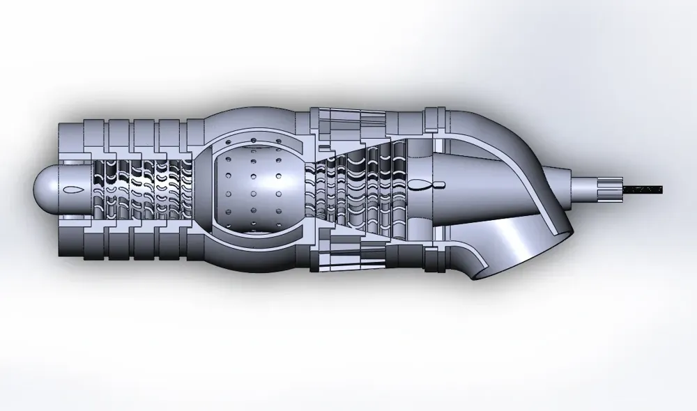 TV3-117 Series Turboshaft Engine Model for 3D Printed Gas Turbine ...