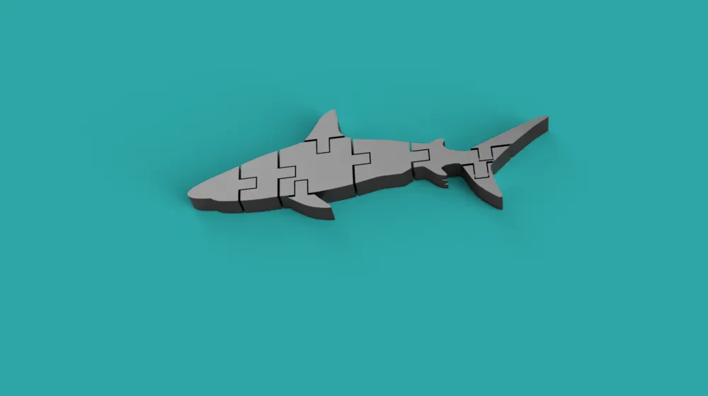 Articulated print in place shark by RM002 - MakerWorld