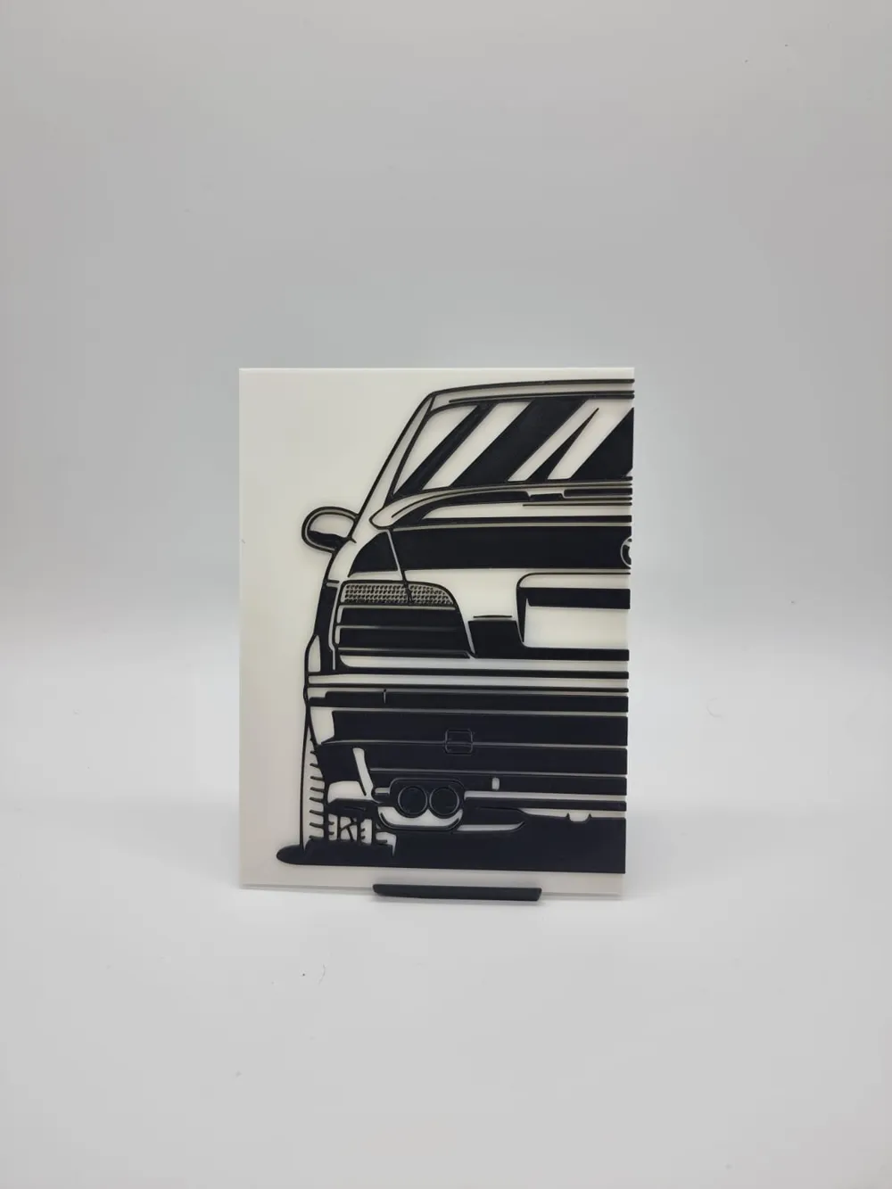 2D Wall Art BMW E36 Coupe M3 - Free 3D Print Model - MakerWorld