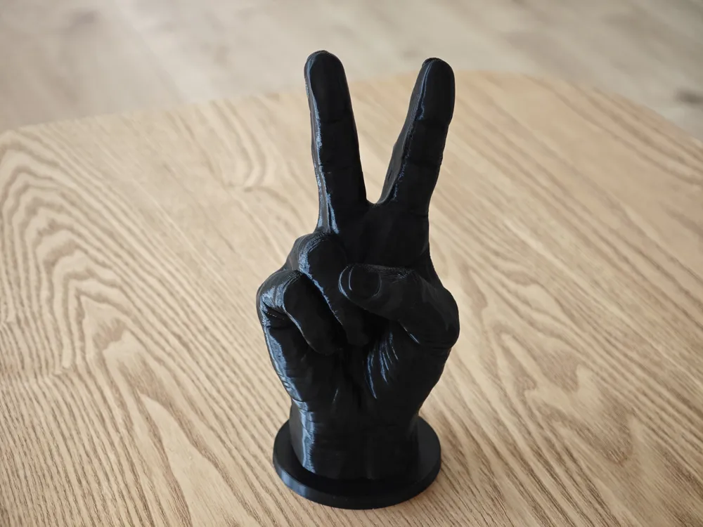 "Victory & Peace" Hand Sign Statue (Real Texture) - Free 3D Print Model ...