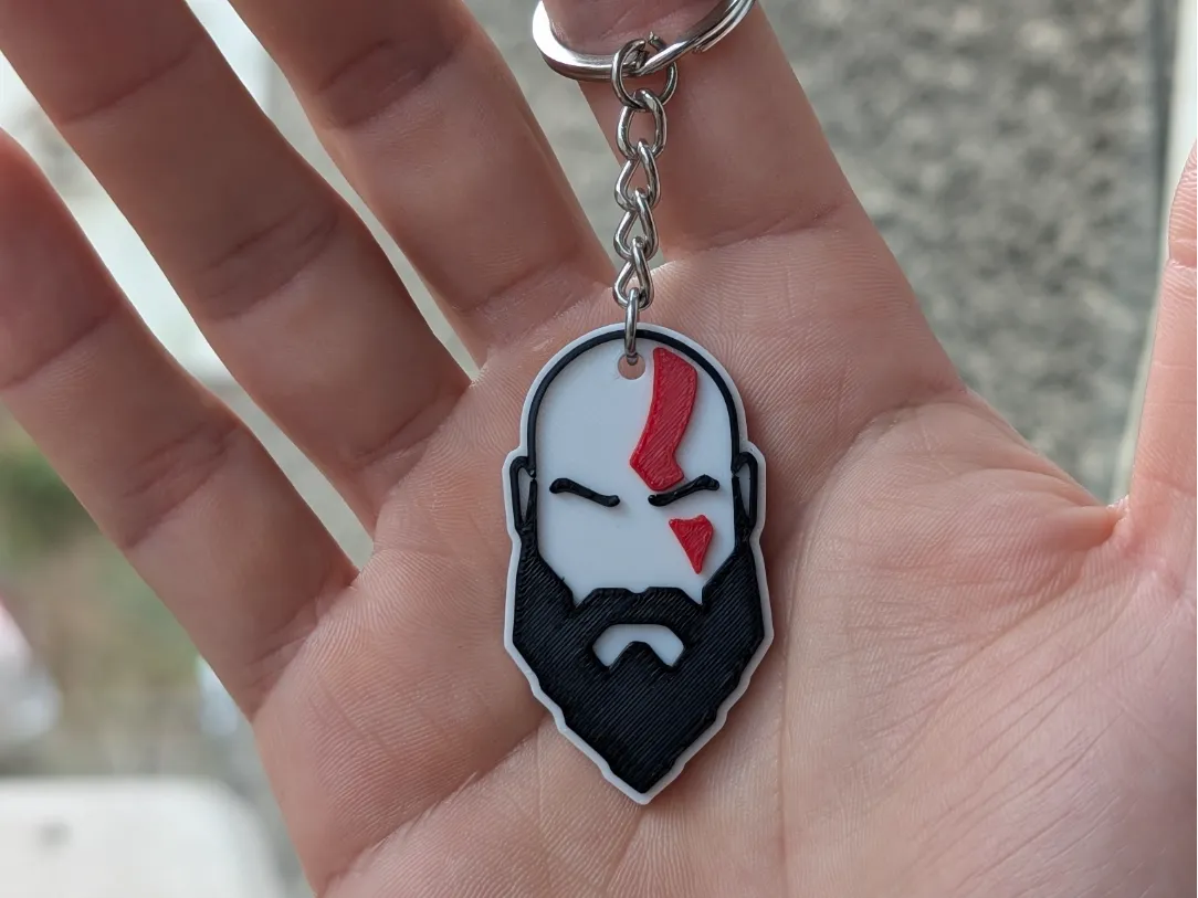 Kratos - Keychain - Free 3D Print Model - MakerWorld
