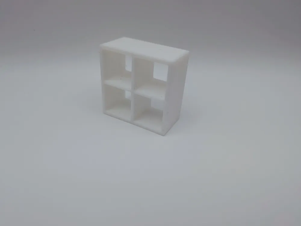 Mini scale model IKEA KALLAX 2x4 shelf 1/24 scale - Free 3D Print Model ...