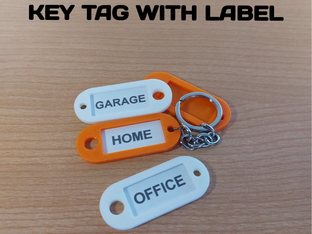 Key Tag with Label by Riccardo Marchello MakerWorld: Download Free 3D ...