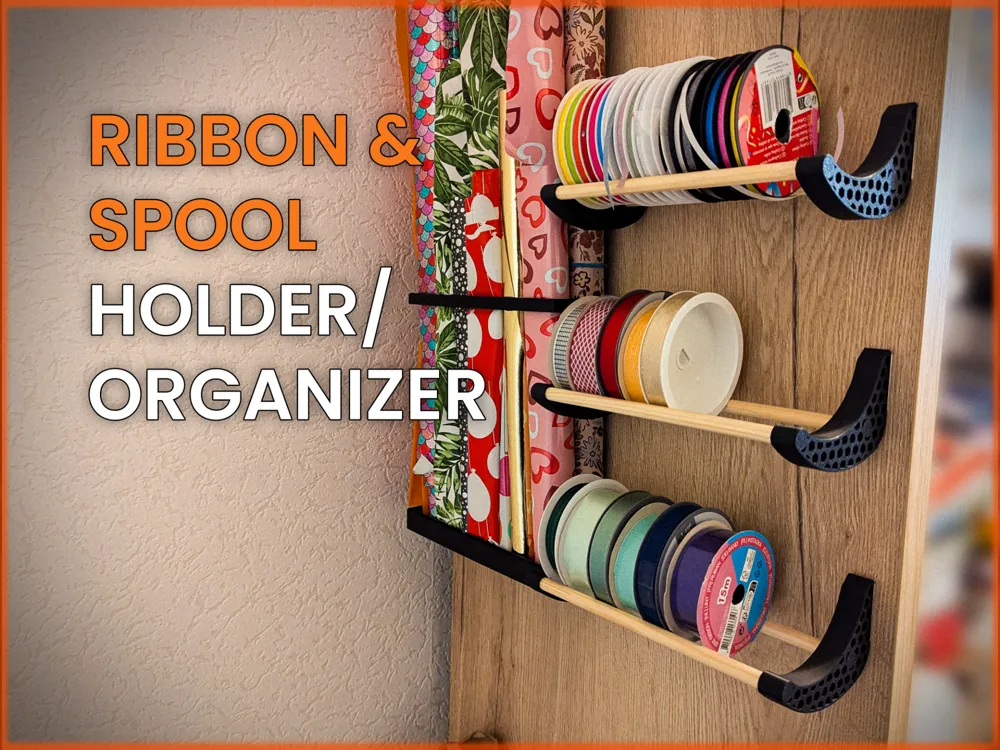Ribbon/Spool Organizer - Customizable length by Hollandje - MakerWorld