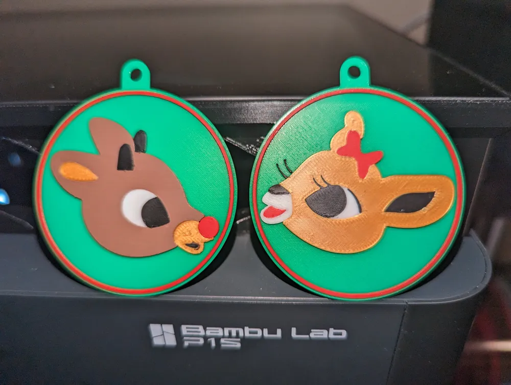 Rudolph - Christmas Ornaments by Dadpool Designs - MakerWorld