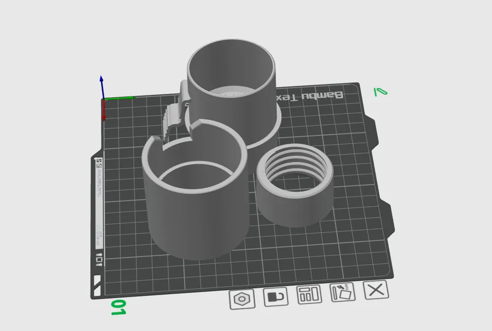 Parkside vacuum adapter + cyclone adapter by Herol - MakerWorld