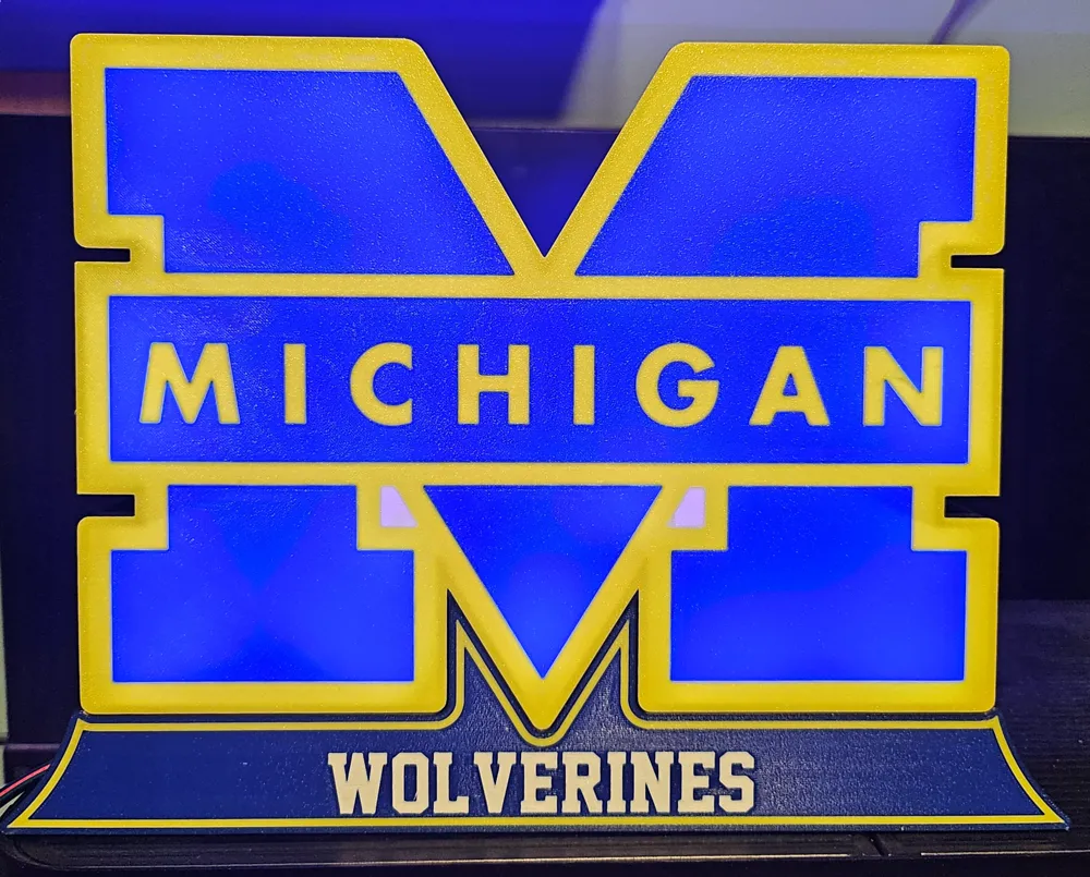 U of M - Big M with Stand by Jeff Smith MakerWorld: Download Free 3D Models