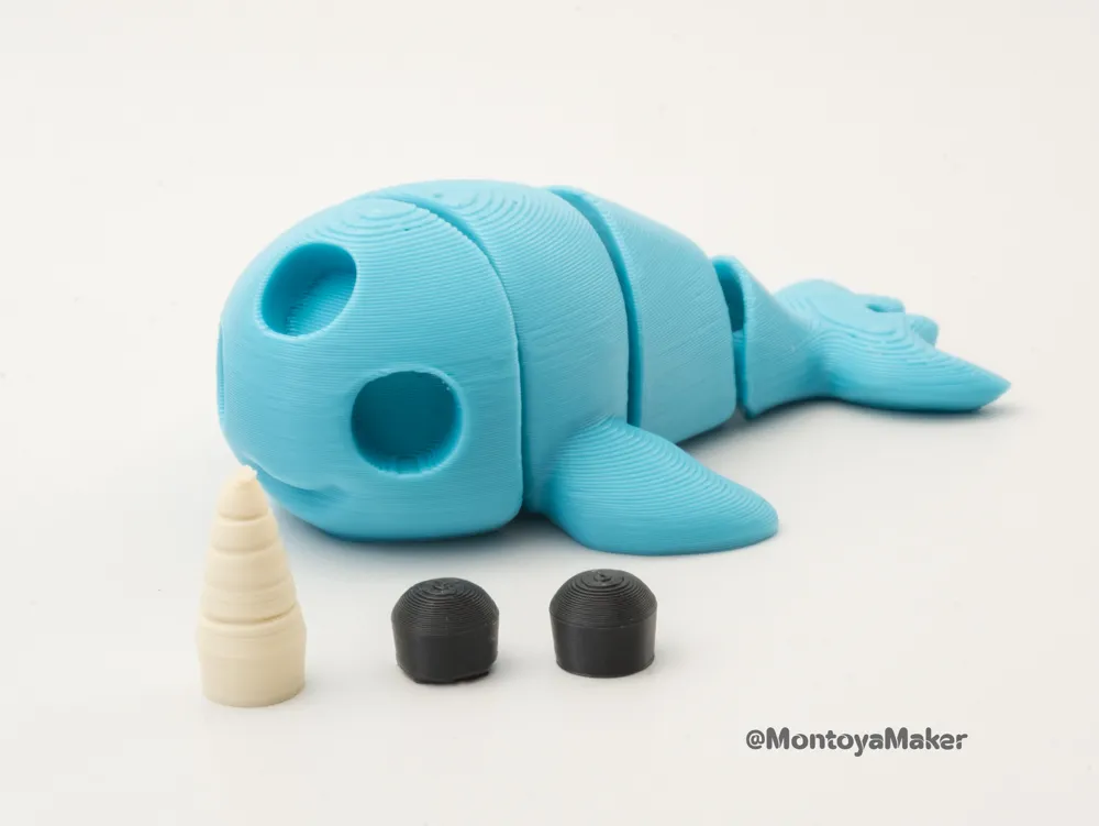 Narwhal - Articulated & Keychain by 🔵 MontoyaMaker MakerWorld: Download Free 3D Models