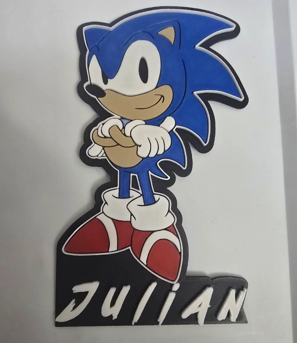 Customize sonic name plate by monchisMakerWorld: Download Free 3D Models